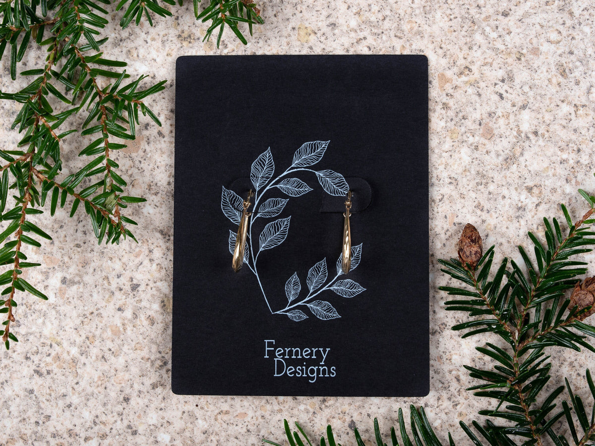 Black Custom Printed Hoop Earring Display Cards with flaps, 9cm x 6cm ...